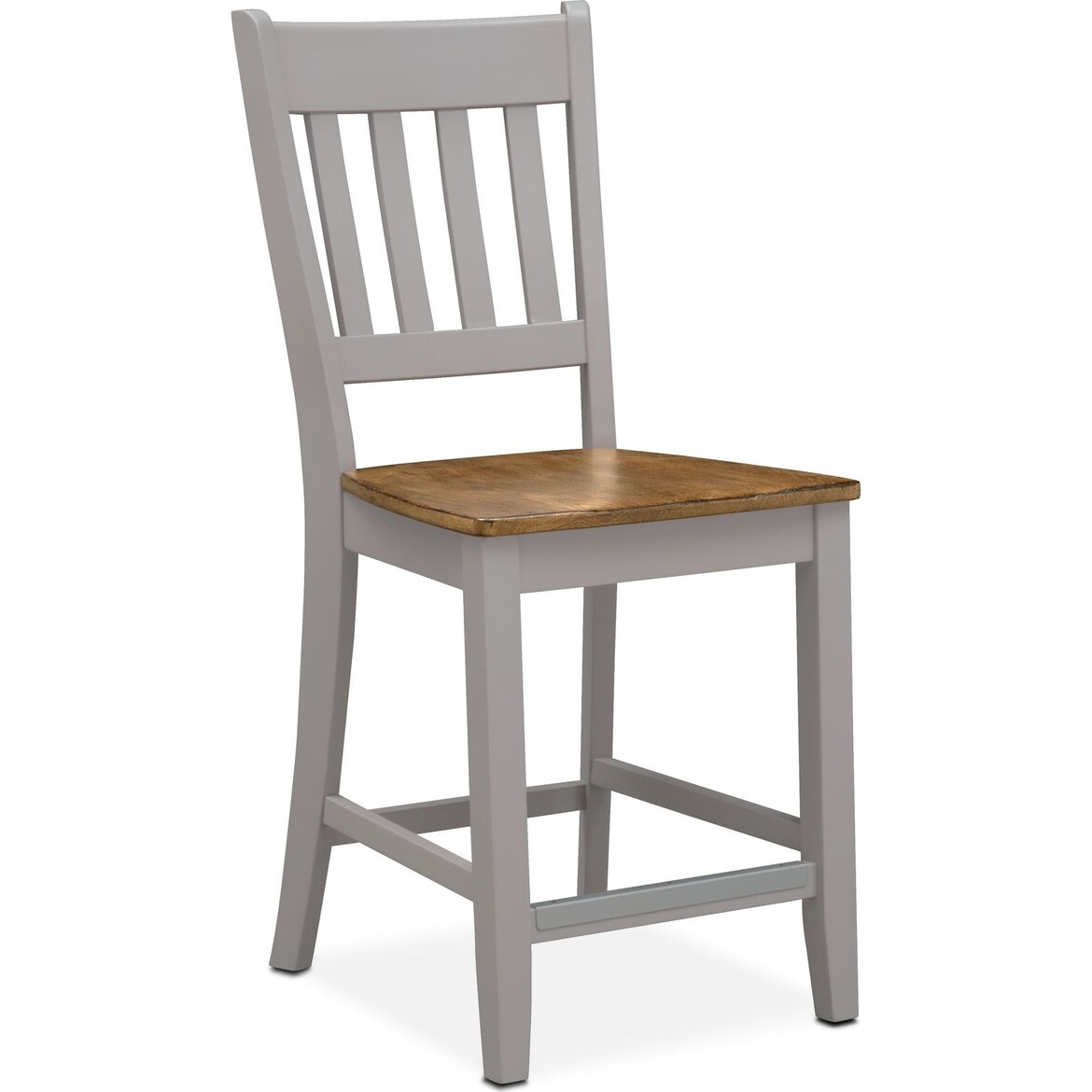 Nantucket Counter-Height Slat-Back Chair - Oak and Gray | American ...