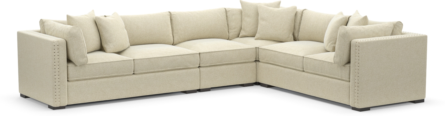 Abington Foam Comfort Eco Performance 4-Piece Sectional - Bridger Shell ...