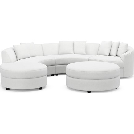 Allegra 4-Piece Sectional with Chaise and Ottoman | American Signature ...