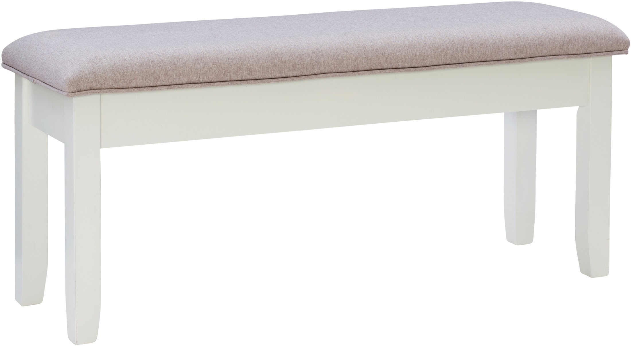 Bassett Dining Bench - Gray/White | American Signature Furniture