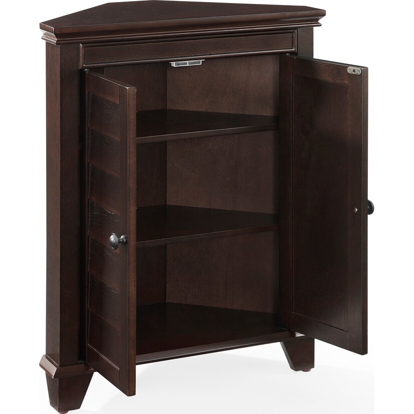 Beckinsale Corner Cabinet - Brown | American Signature Furniture