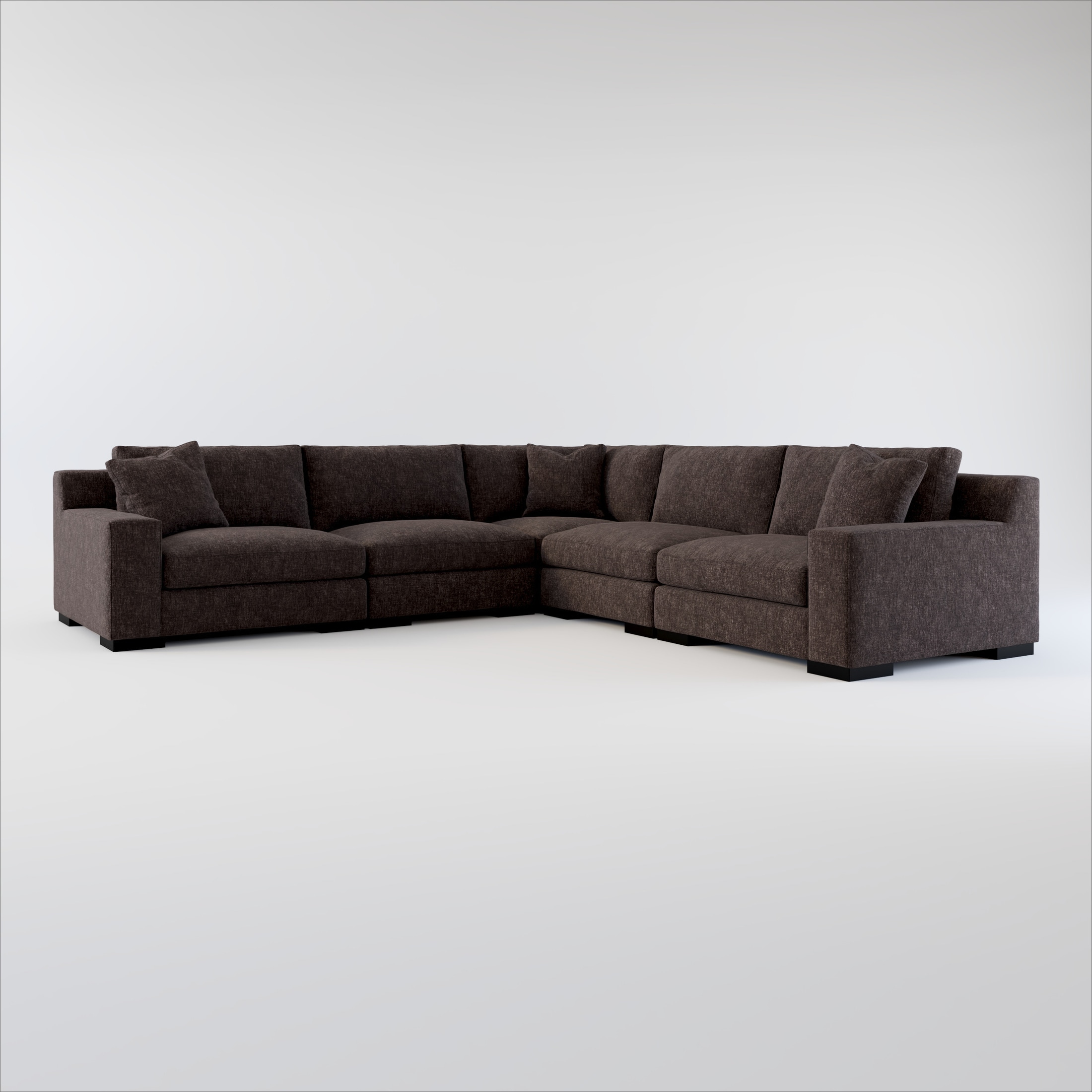 Bondi Foam Comfort 5-Piece Sectional - Contessa Java | American ...