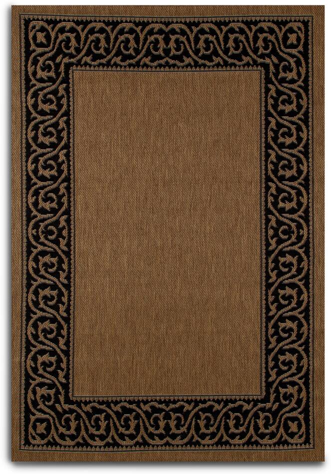 Borders Indoor/Outdoor 5' X 8' Area Rug - Natural | American Signature ...