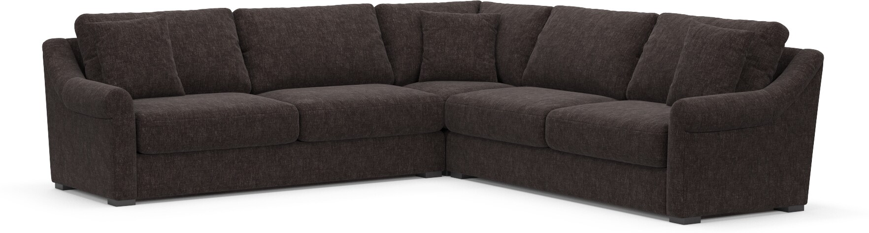 Bowery 3-Piece Foam Comfort Sectional - Contessa Java | American ...