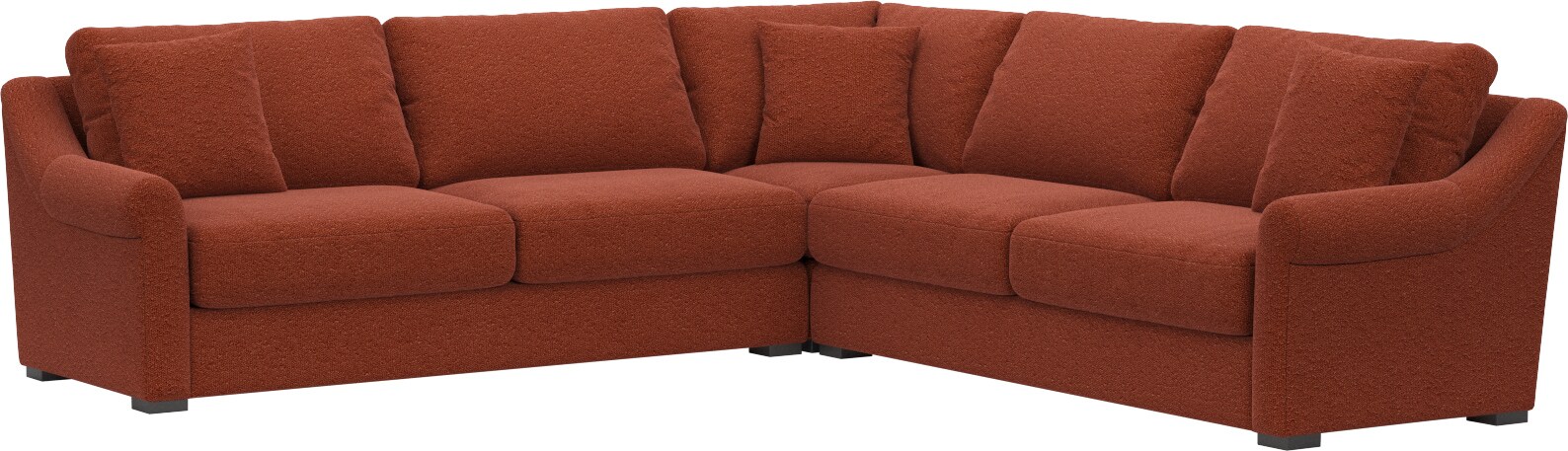 Bowery Foam Comfort 3-Piece Sectional - Bloke Clay | American Signature ...