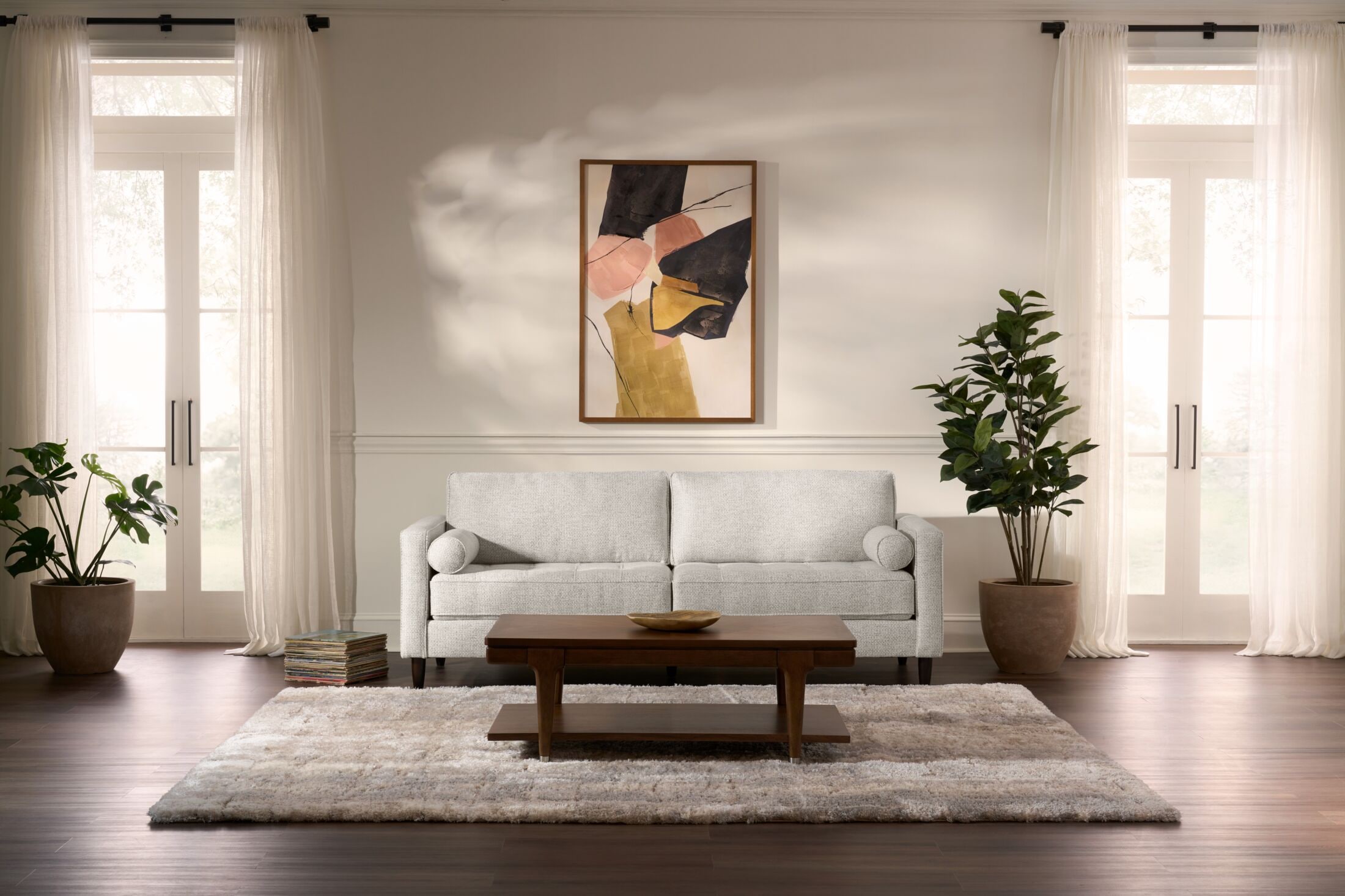Brie Sofa Loveseat Chair and a Half and Ottoman Set American Signature Furniture