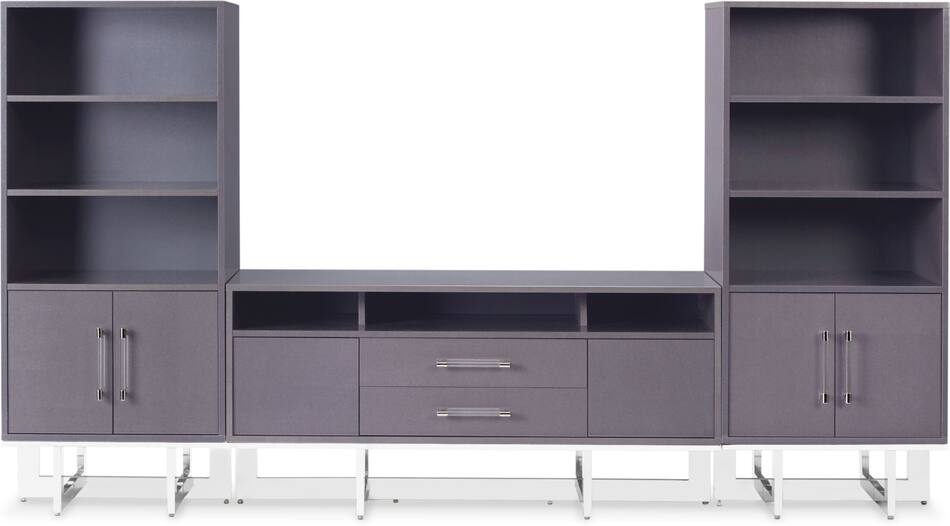 Concerto Entertainment Center - Gray | American Signature Furniture