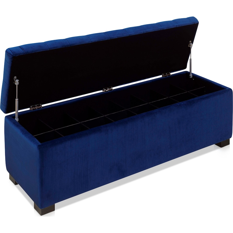 Corva Storage Bench - Blue | American Signature Furniture