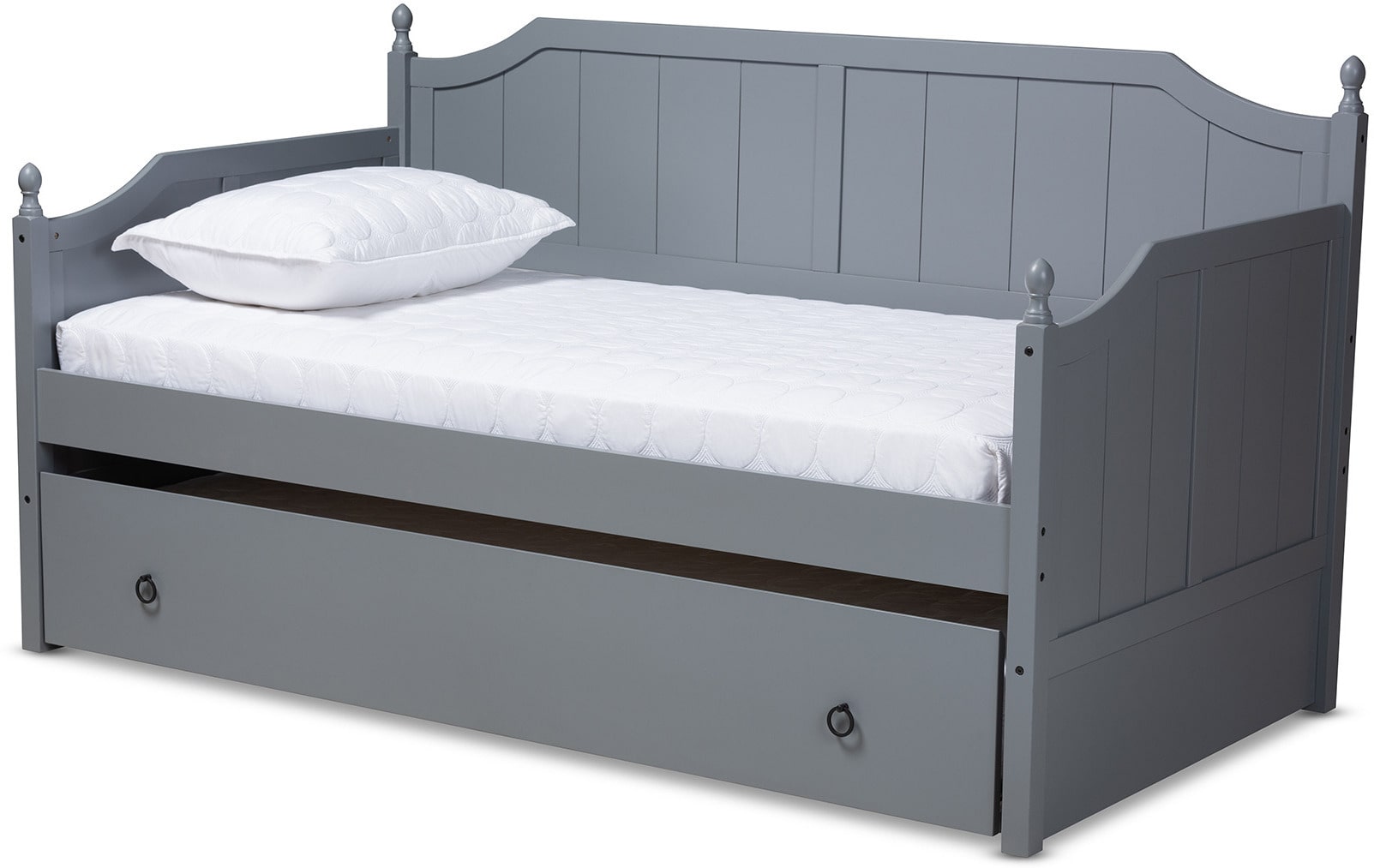 Ellamay Twin Daybed with Trundle - Gray | American Signature Furniture