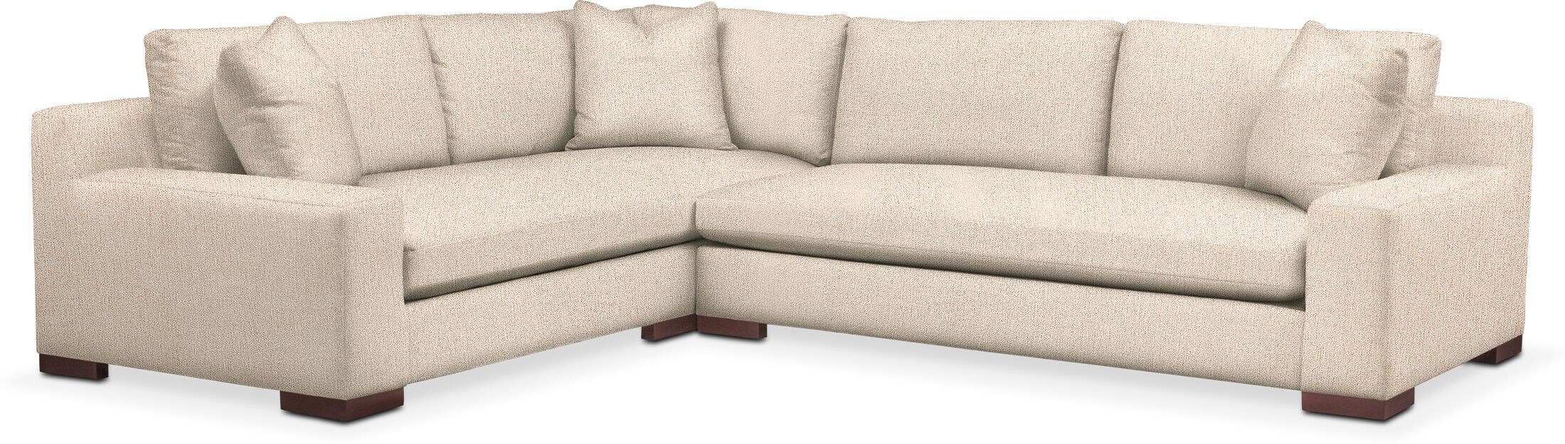 Ethan Hybrid Comfort Performance Fabric 2-Piece Sectional with Right ...