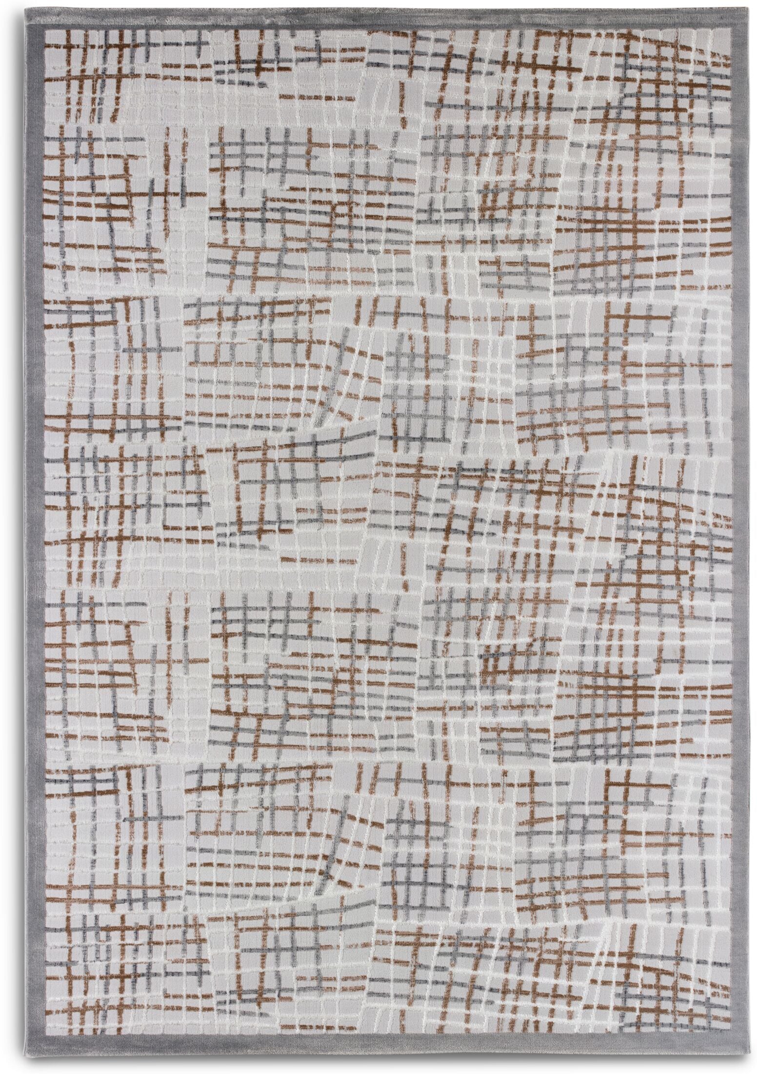 Graphic 5' X 8' Area Rug - Gray and Brown | American Signature Furniture