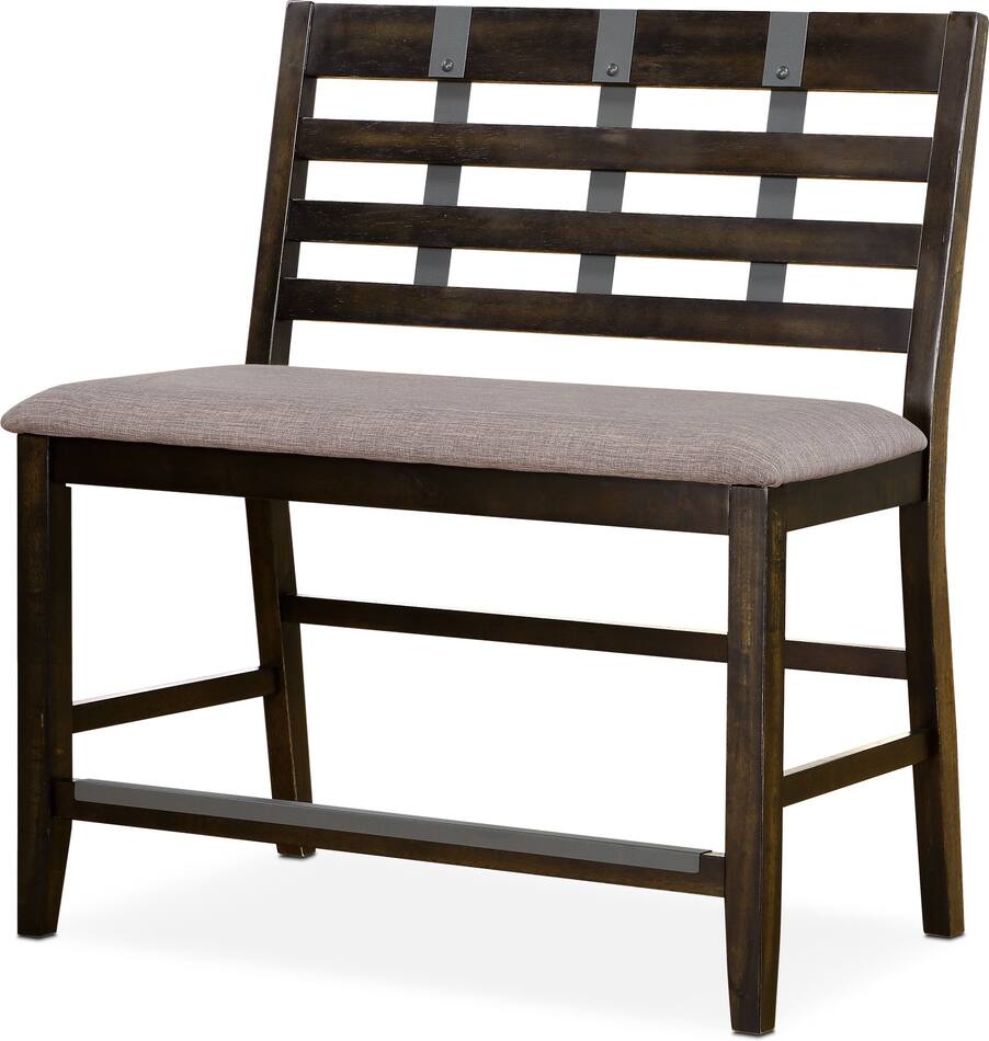 Hampton Counter-Height Bench - Cocoa | American Signature Furniture