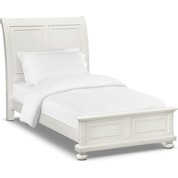 Hanover Youth Full Sleigh Bed - White | American Signature Furniture