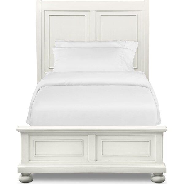 Hanover Youth Full Sleigh Bed - White | American Signature Furniture