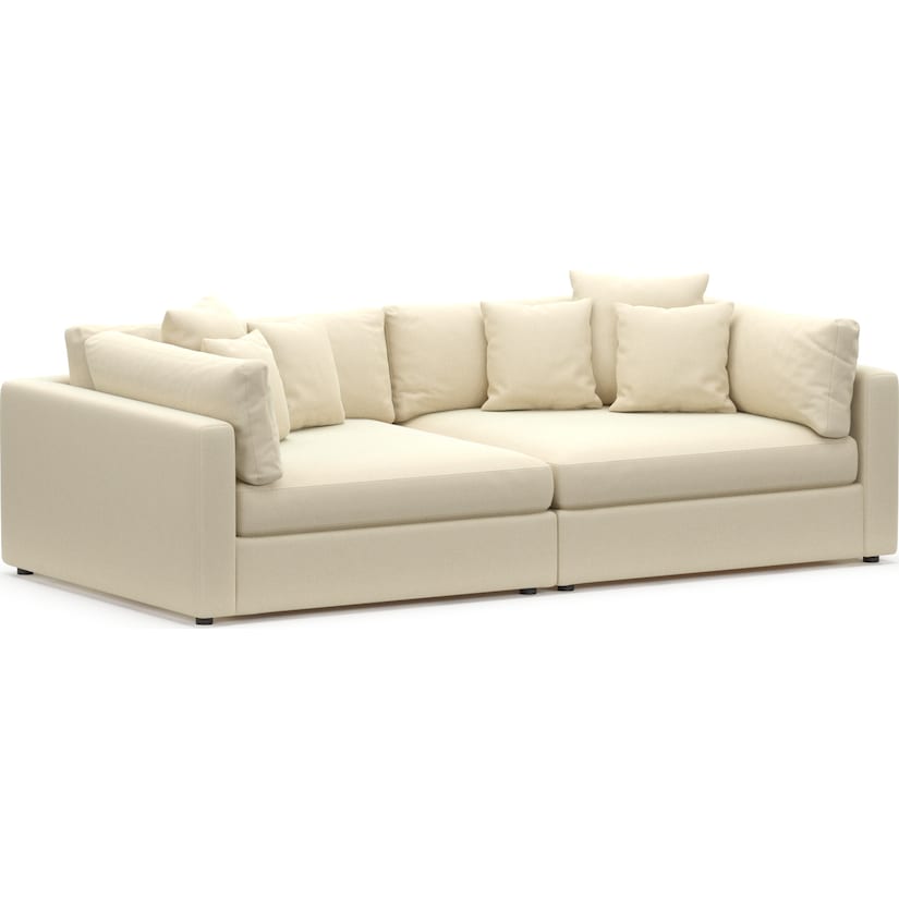 Haven Foam Comfort Eco Performance Fabric 2-Piece Media Sofa - Liv Pearl | American Signature ...
