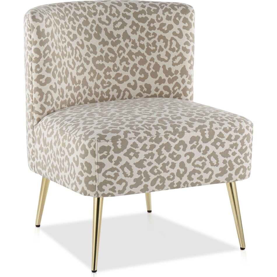 Hermione Accent Chair - Tan Leopard | American Signature Furniture