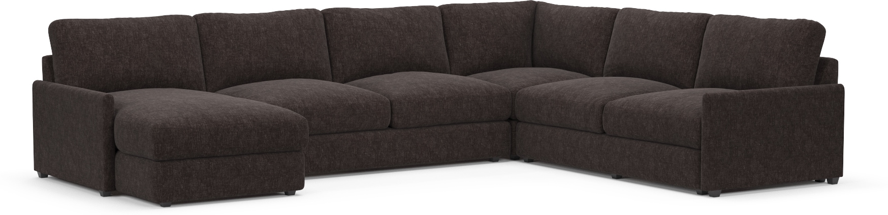 Jasper Foam Comfort 4-Piece Sectional with Left-Facing Chaise ...