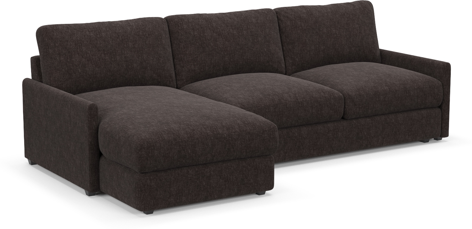 Jasper Foam Comfort 2-Piece Sectional with Left-Facing Chaise ...