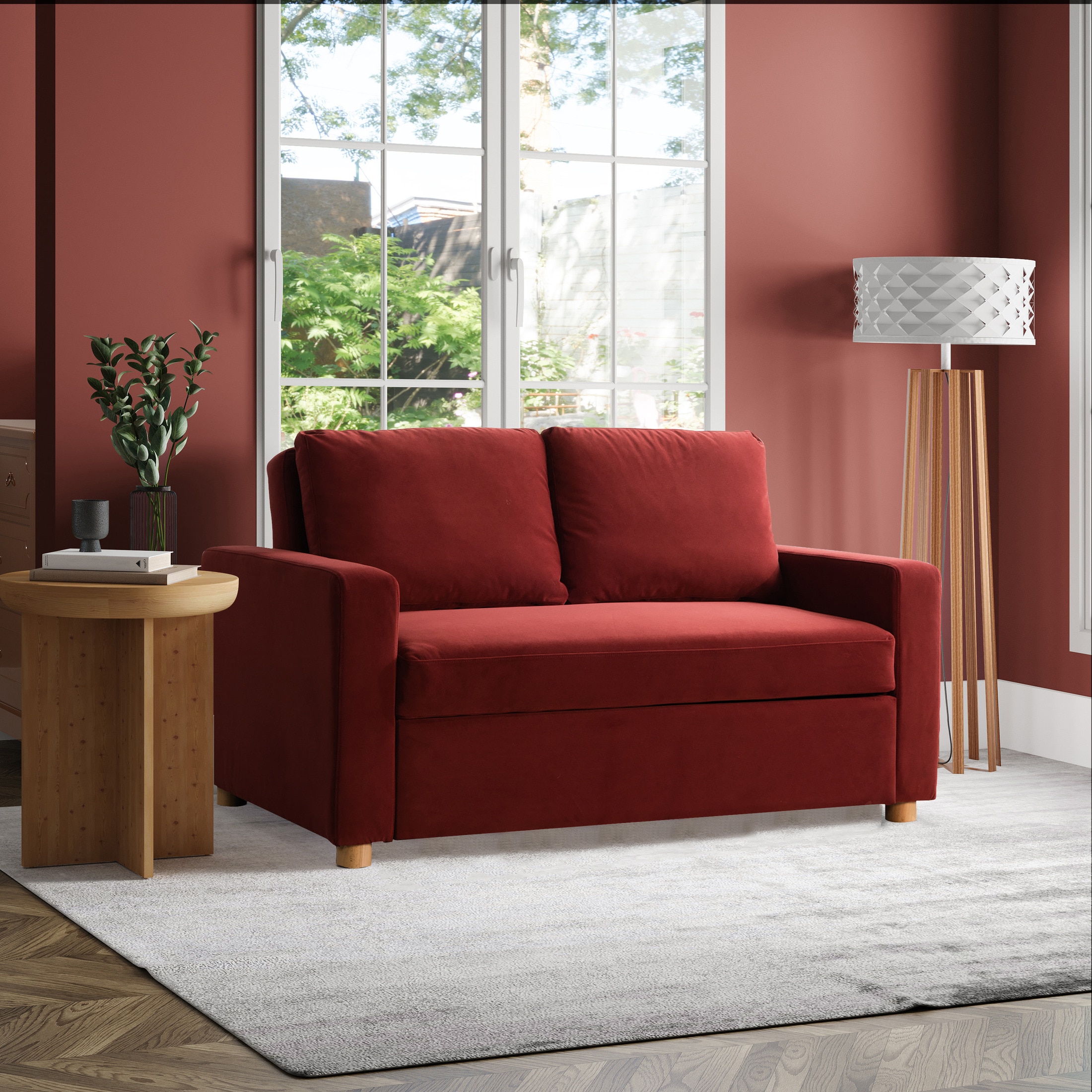 Red sofa bed for sale store