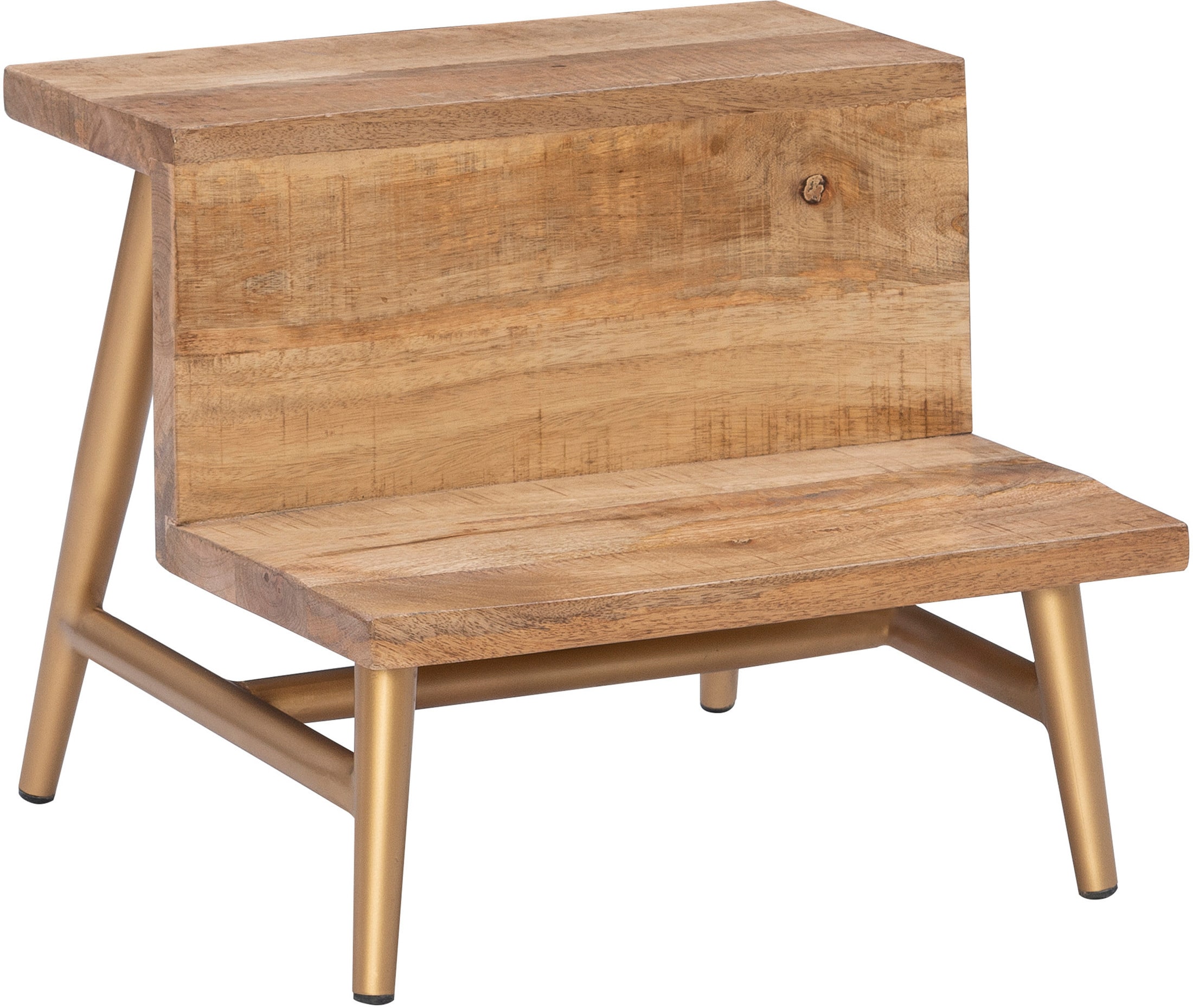 Lucy Bed Steps - Gold/Natural | American Signature Furniture