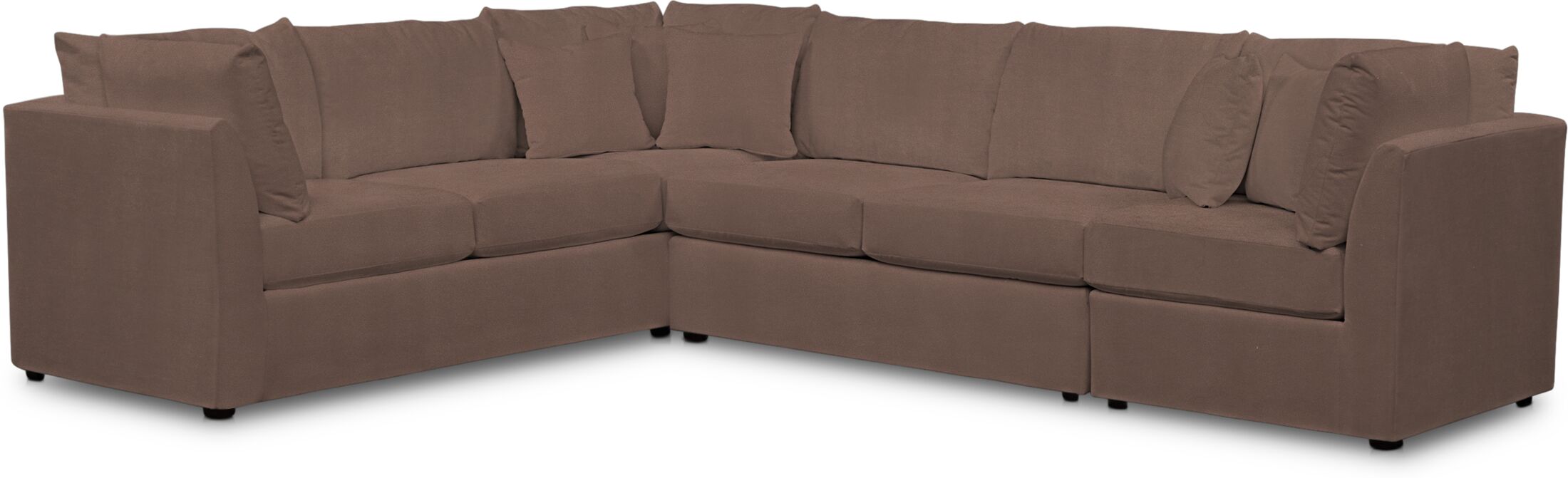 Nest Foam Comfort 3-Piece Large Sectional - Oakley Iii Java | American ...