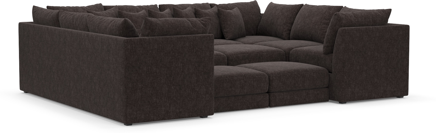 Nest Hybrid Comfort 7-Piece Pit Sectional - Contessa Java | American ...