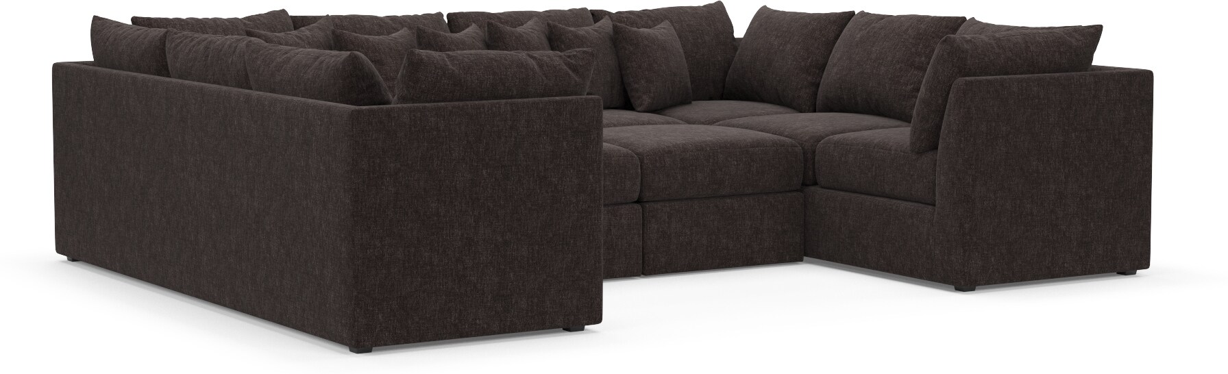 Nest Foam Comfort 5-Piece Pit Sectional - Contessa Java | American ...