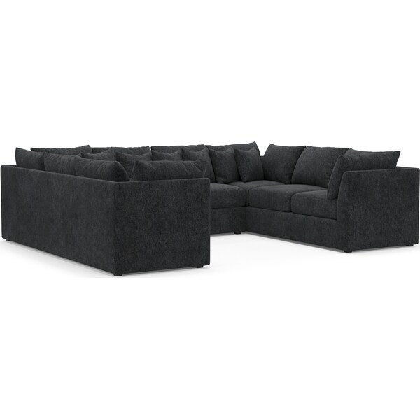 Nest Foam Comfort 3-Piece Pit Sectional - Sherpa Charcoal | American ...