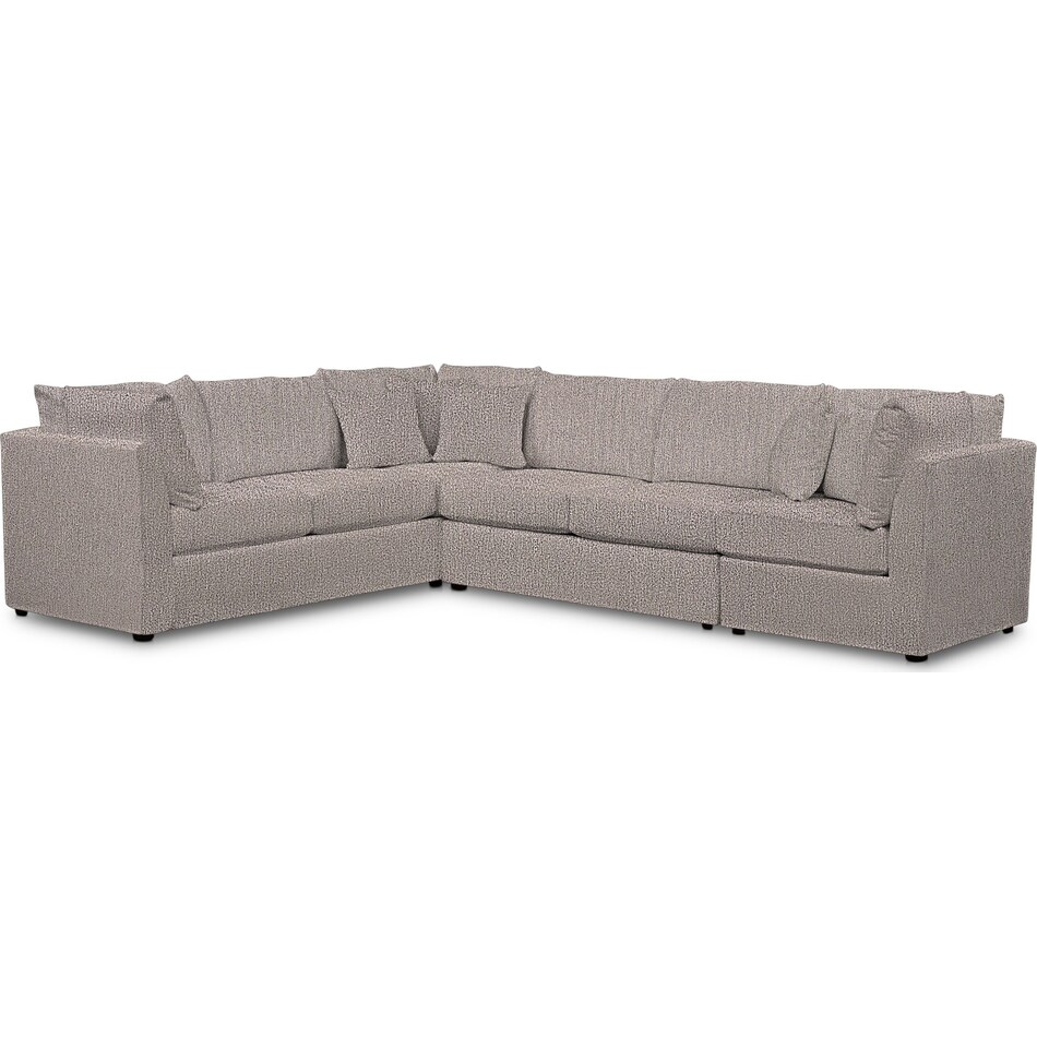Nest Foam Comfort 3-Piece Large Sectional - Weddington Cement ...
