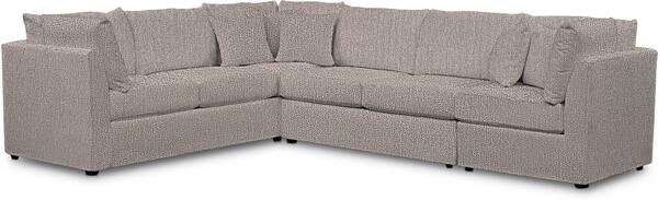 Nest Foam Comfort 3-Piece Large Sectional - Weddington Cement ...