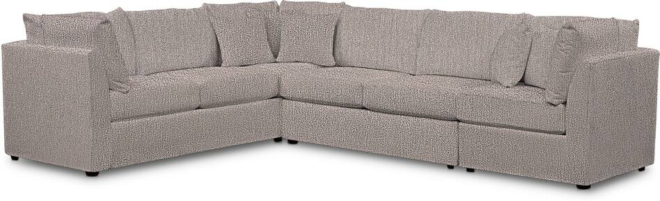 Nest Foam Comfort 3-Piece Large Sectional - Weddington Cement ...