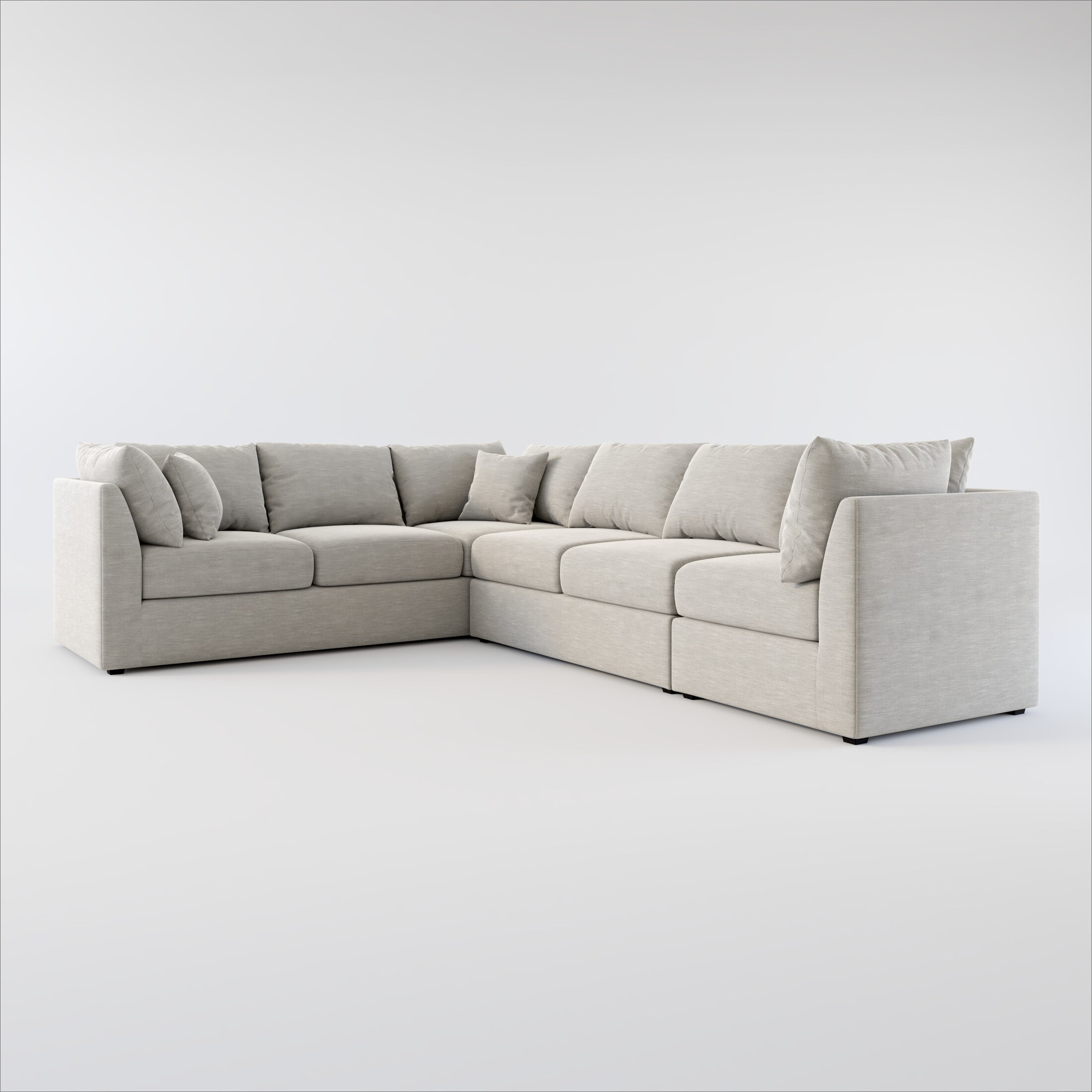 Nest Foam Comfort 3-Piece Large Sectional - Victory Smoke | American ...
