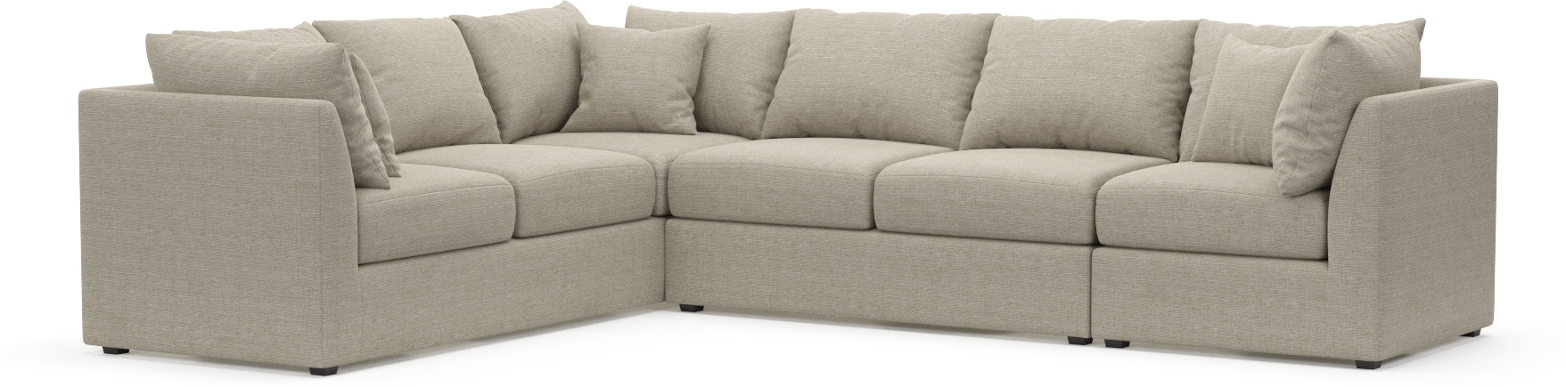 Nest Foam Comfort 3-Piece Large Sectional - Depalma Taupe | American ...