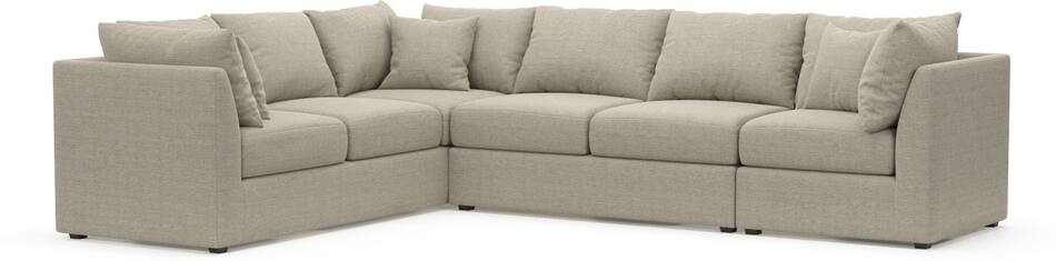 Nest Foam Comfort 3-Piece Large Sectional - Depalma Taupe | American ...