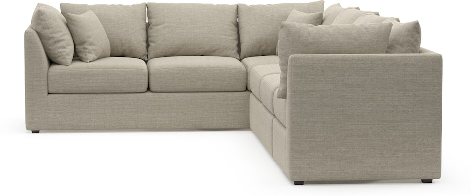 Nest Foam Comfort 3-Piece Large Sectional - Depalma Taupe | American ...