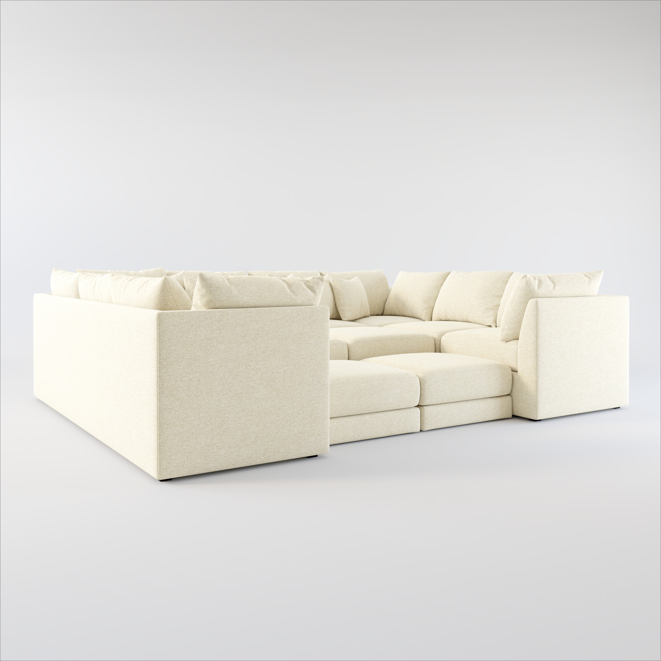 Nest Foam Comfort Eco Performance Fabric 9-Piece Sectional - Bridger ...