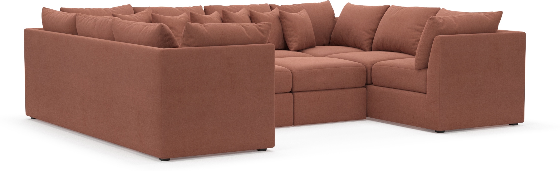 Nest Hybrid Comfort 5-Piece Pit Sectional - Bella Rosewood | American ...
