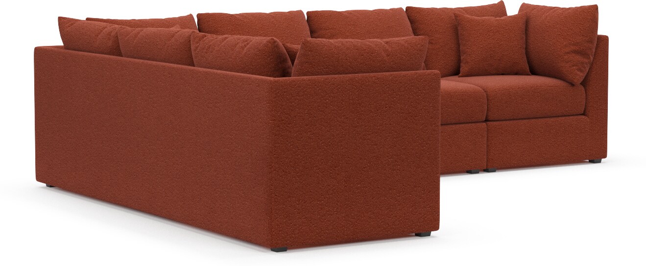 Nest Foam Comfort 3-Piece Large Sectional - Bloke Clay | American ...