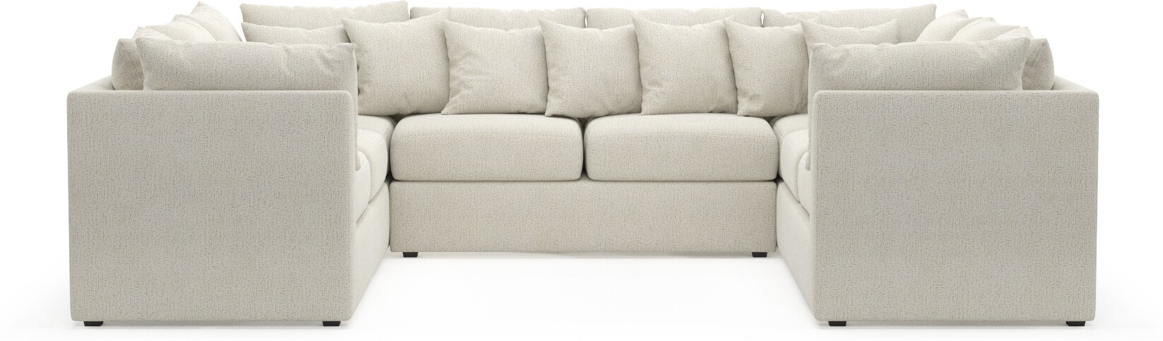 Nest Foam Comfort 3-Piece Pit Sectional - Sherpa Ivory | American ...