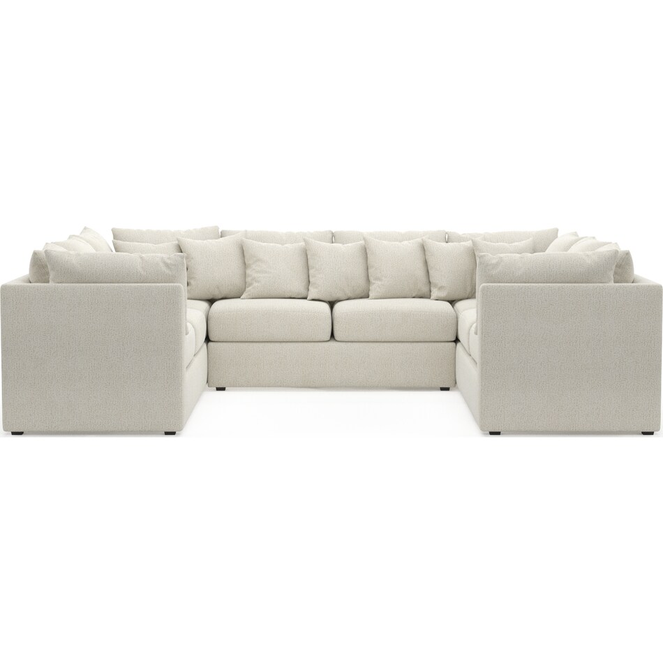 Nest Foam Comfort 3-Piece Pit Sectional - Sherpa Ivory | American ...