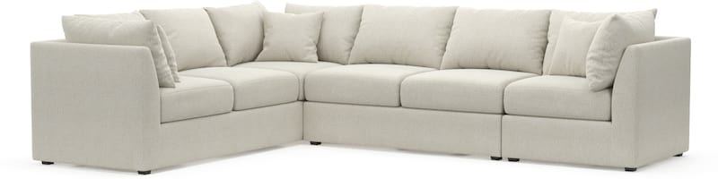 Nest Foam Comfort 3-Piece Large Sectional - Sherpa Ivory | American ...