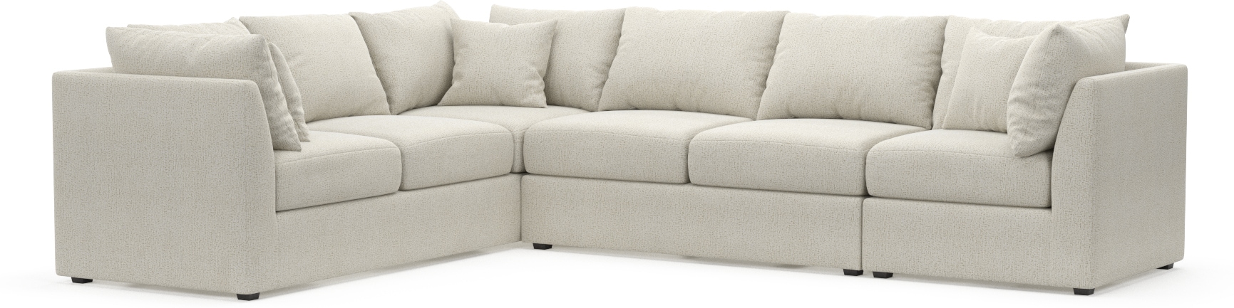 Nest Foam Comfort 3-Piece Large Sectional - Sherpa Ivory | American ...