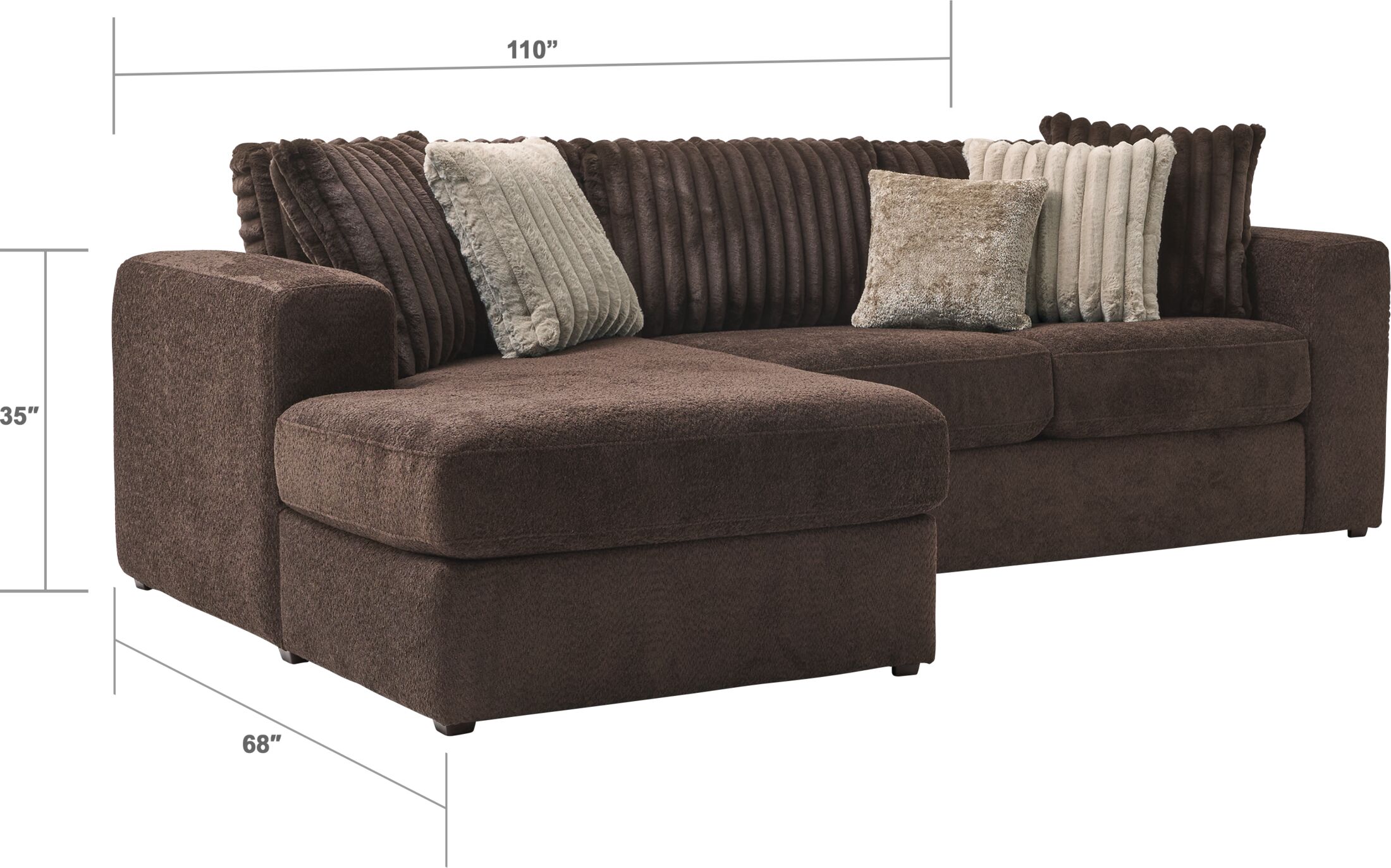 Nori 2-Piece Sectional with Chaise | American Signature Nori 2-Piece Sectional with Chaise | American Signature