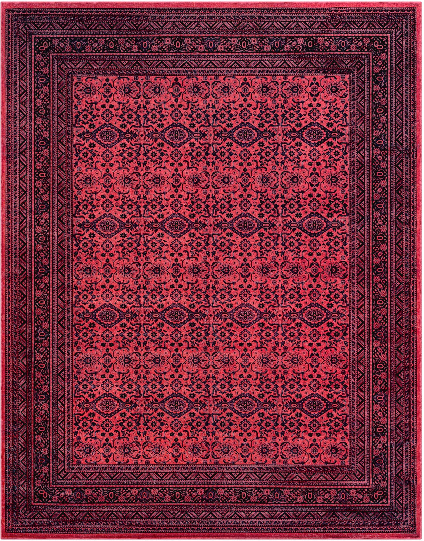Wildomar 94" X 120" Area Rug - Red/Black | American Signature Furniture
