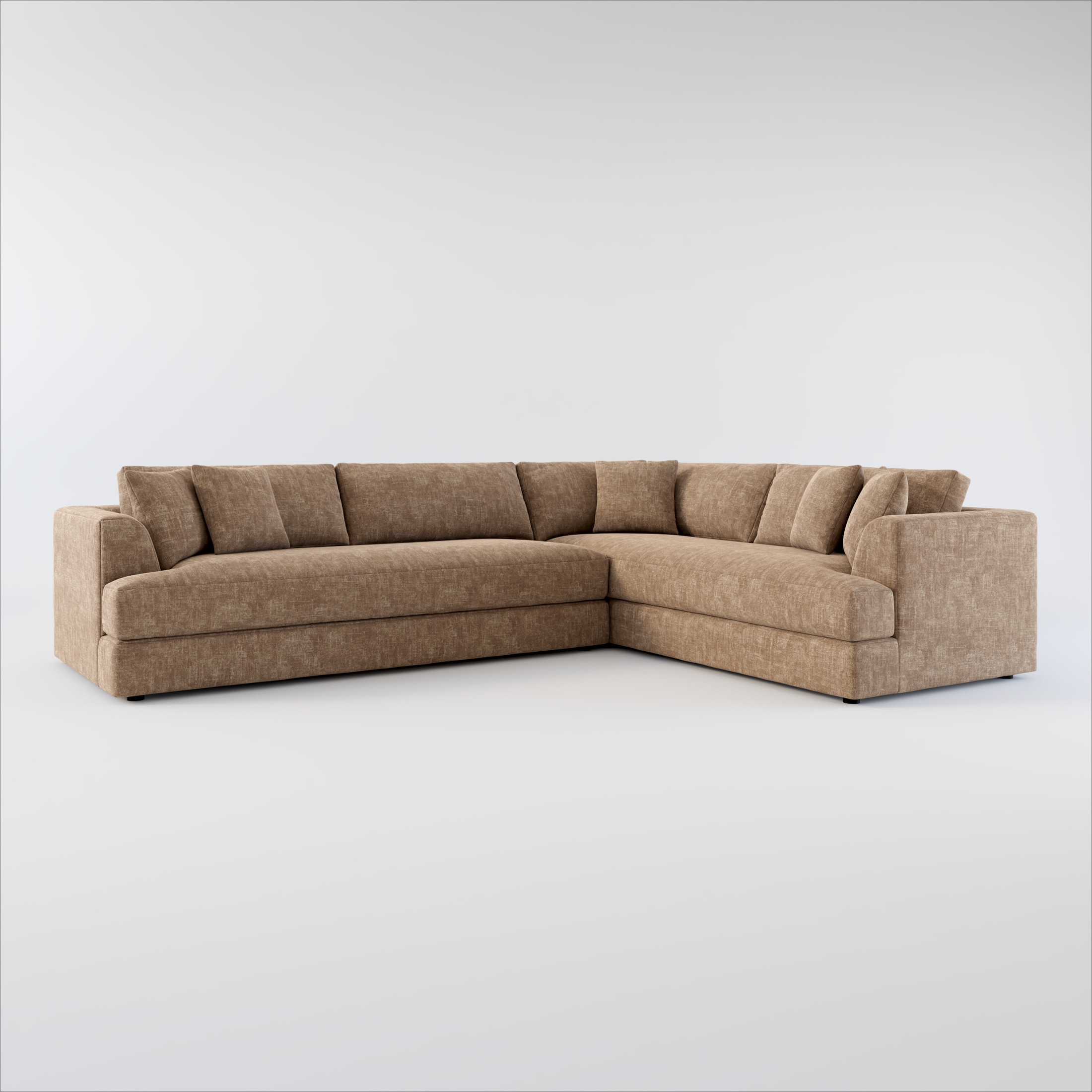 Ridley Foam Comfort 2-Piece Sectional with Left-Facing Sofa - Argo Java ...