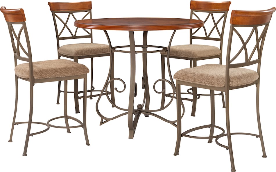 Rosedale 5-Piece Counter-Height Dining Set | American Signature Furniture