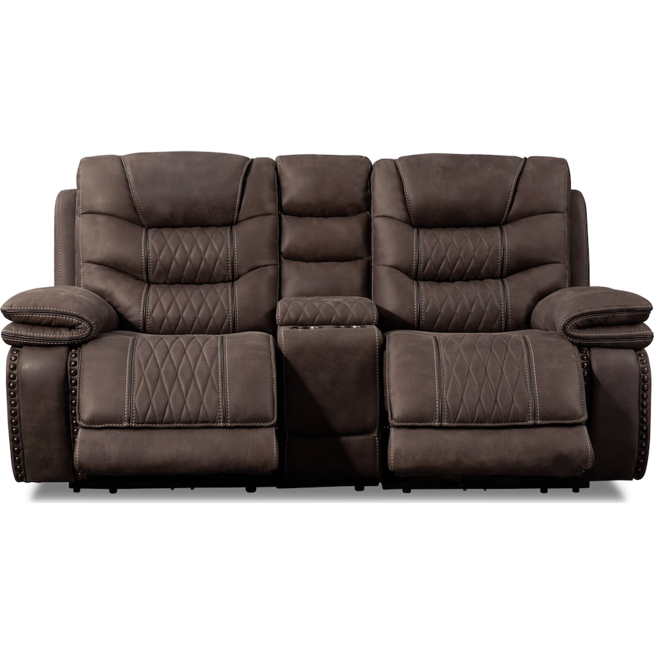 Sorrento Dual-Power Reclining Sofa and Loveseat Set - Brown | American ...