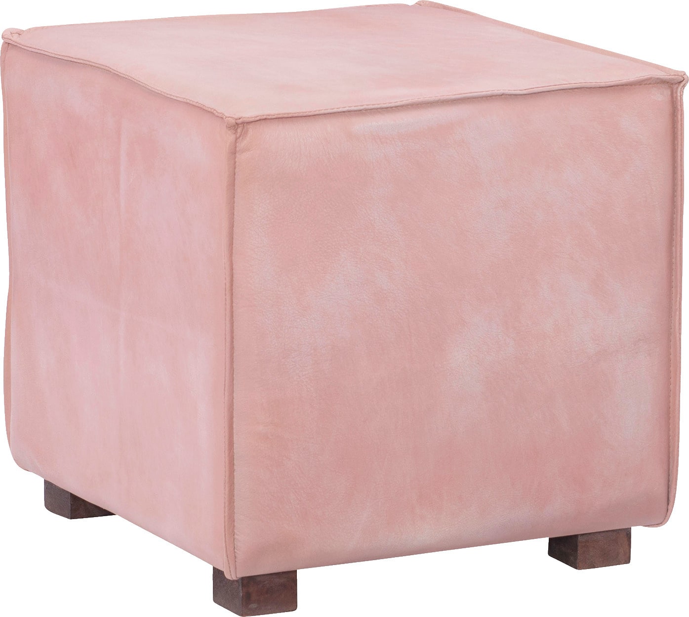 Stowe Leather Ottoman - Pink | American Signature Furniture