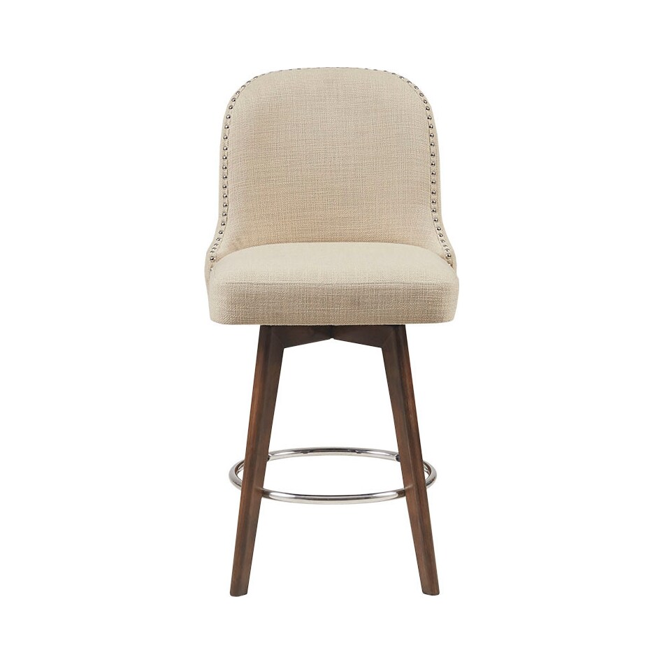 Thaddeus Swivel Counter-Height Stool - Natural | American Signature ...