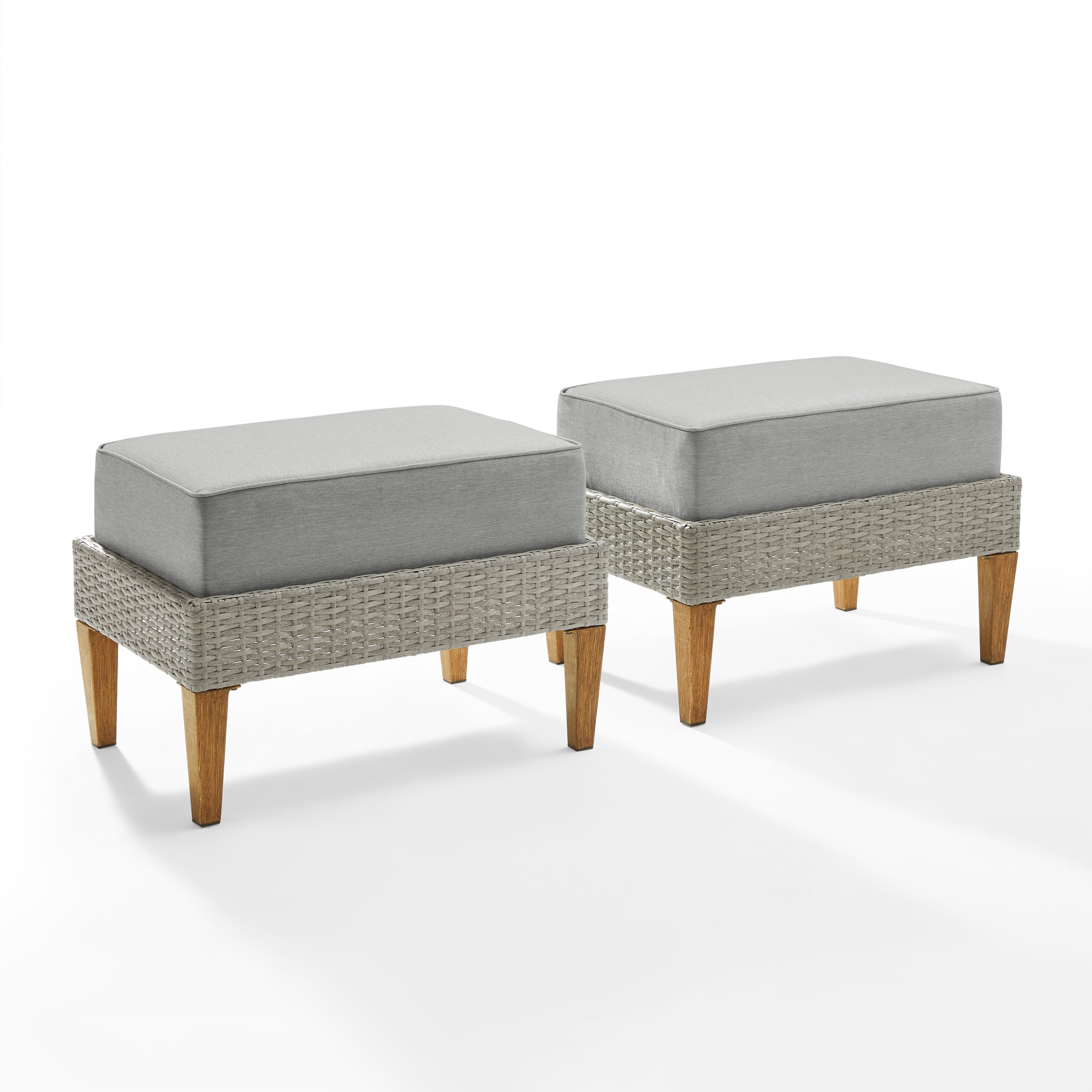 Totten Key Set of 2 Outdoor Ottomans | American Signature Furniture